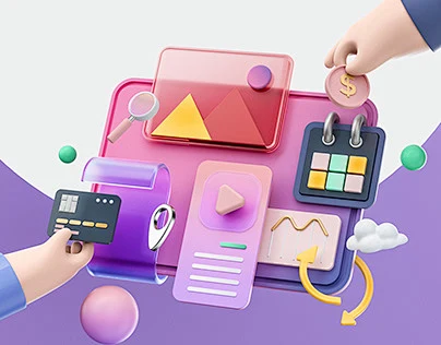 3D Illustration Collection-花瓣网