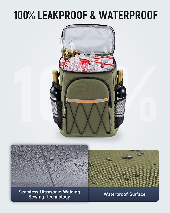 Amazon.com: Backpack Cooler Insulated Leak Proof 26/36 Cans 16 Hours ...