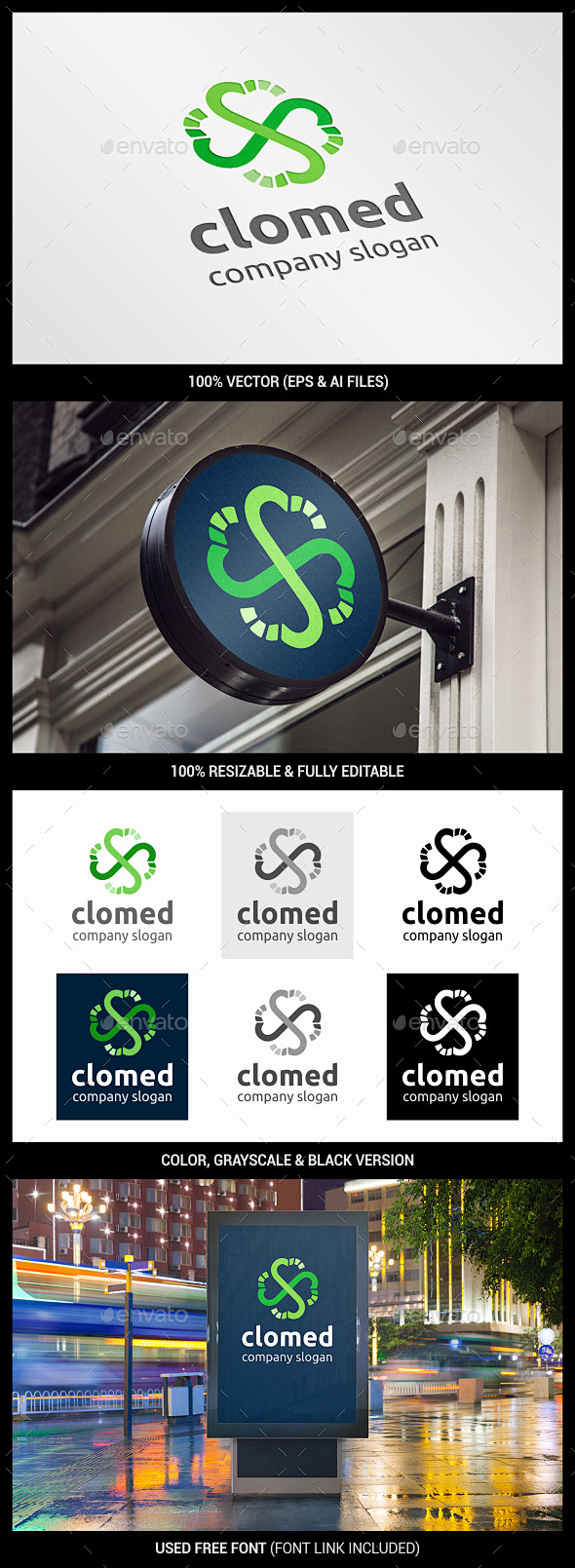 三叶草,自然标志模板Clover - Nature Logo Templates救护车、生物、植物、化工、化学、诊所,三叶草,药房,医生,药物 ...