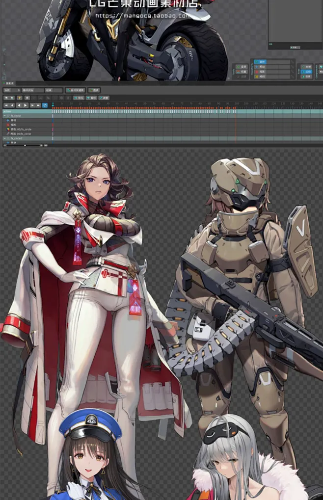 NIKKE：胜利女神立绘spine骨骼动画源文件高清原画CG插画设计素材-淘宝网-花瓣网