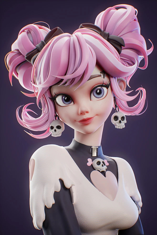 Pink-haired-花瓣网
