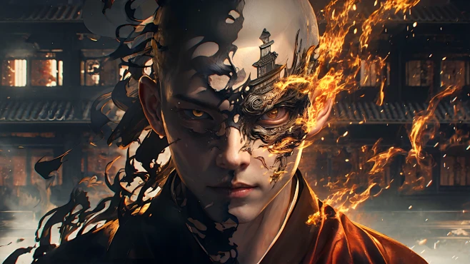 LL-半脸机械和尚-hzj(9)-花瓣网