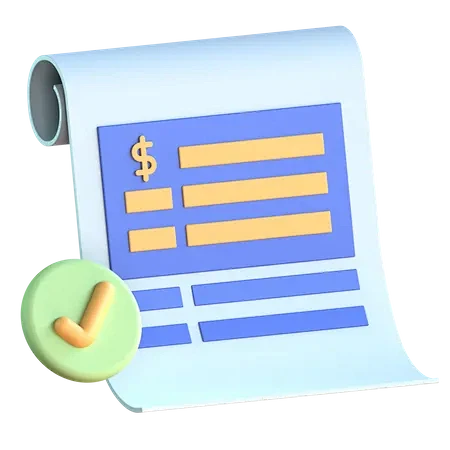 Invoice 3D Icon