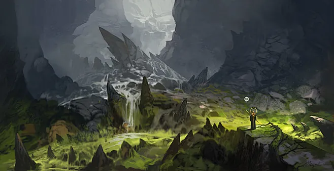 草原场景原画草地场景来自cgbook.cn (885)-花瓣网