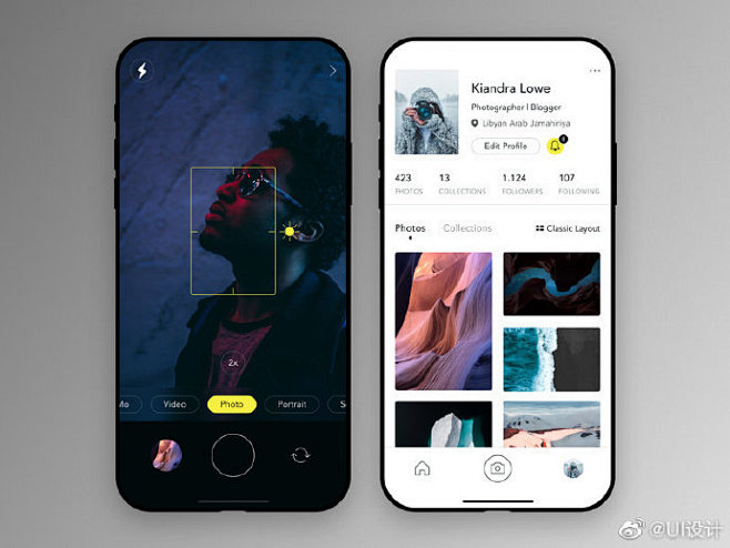 #ui设计# 美颜拍照相机APP界面ui设计灵感分享