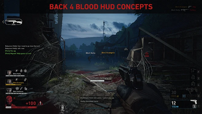 apocalypse blood co-op dead FPS game HUD Shooter UI zombie-花瓣网