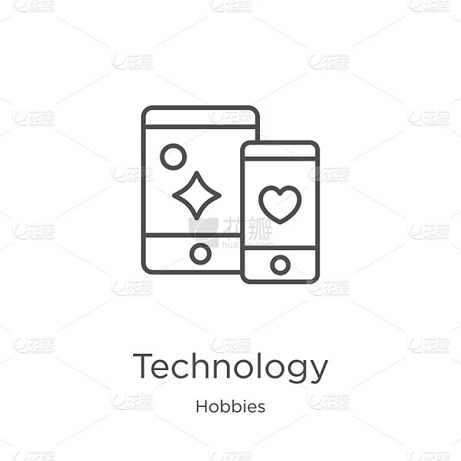 technology icon vector from hobbies collection. Th素材-花瓣网