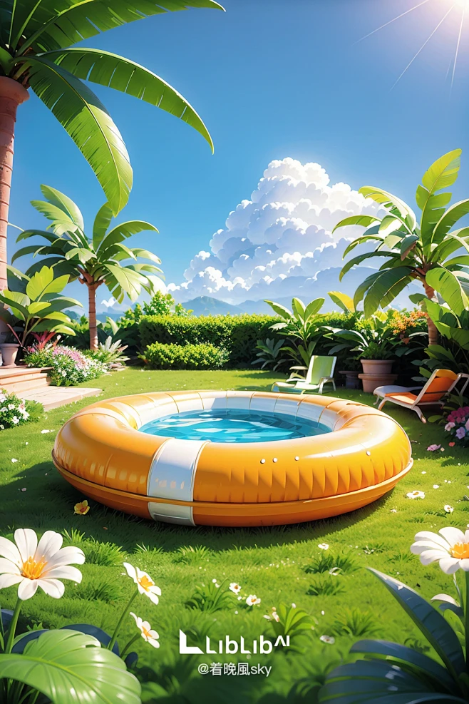 【晚風】3D夏日海岛_Xiariisland-LoRA-着晚風sky-LiblibAI-花瓣网