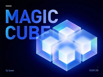 magic cube icon neumorphism 3d art 3d illustration vector ui branding-花瓣网