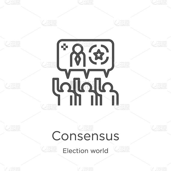 consensus icon vector from election world collecti