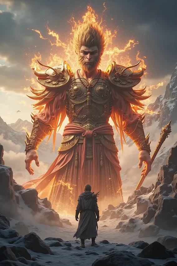 F.1-超写实逼真黑悟空-支持在线生图-LoRA-AI游戏课堂熊熊-LiblibAI-花瓣网