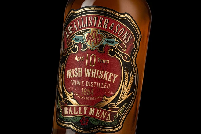 alcohol Label Packaging premium print spirit typography Whiskey-花瓣网