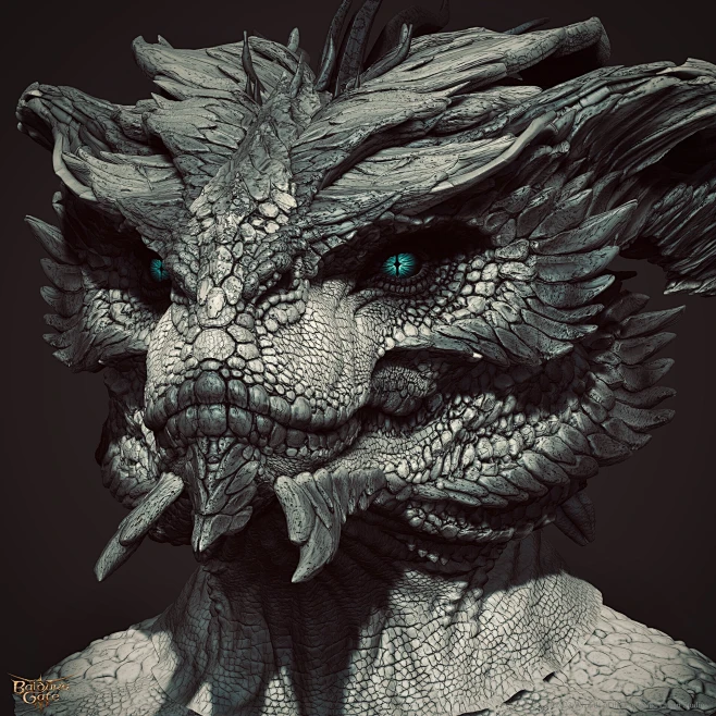 Dragonborn Male Head - Baldur's Gate 3-花瓣网
