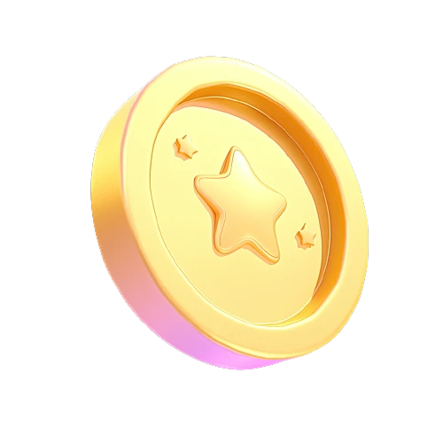 tonyawarren_a_gold_coin_icon_with_star_on_it_3d_rendering_blend ...