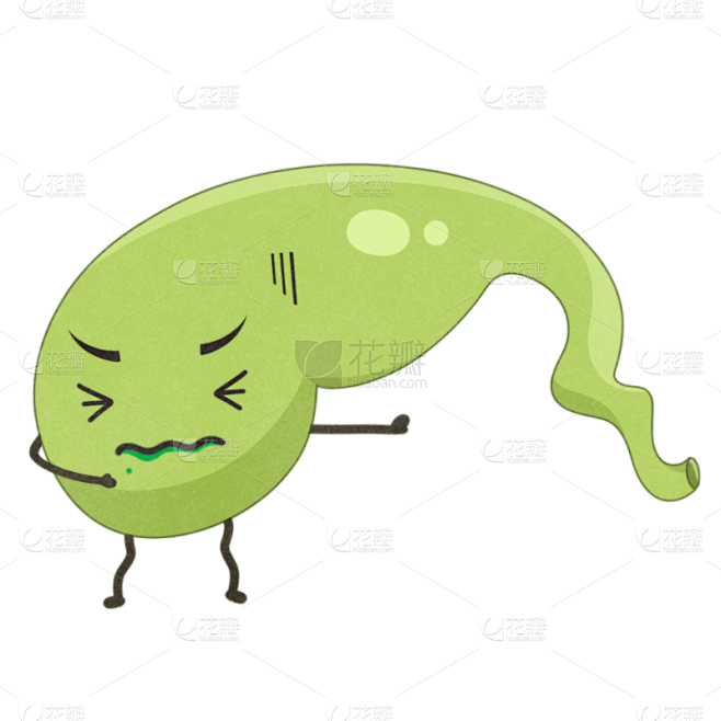 手绘-人体器官医疗元素贴纸8