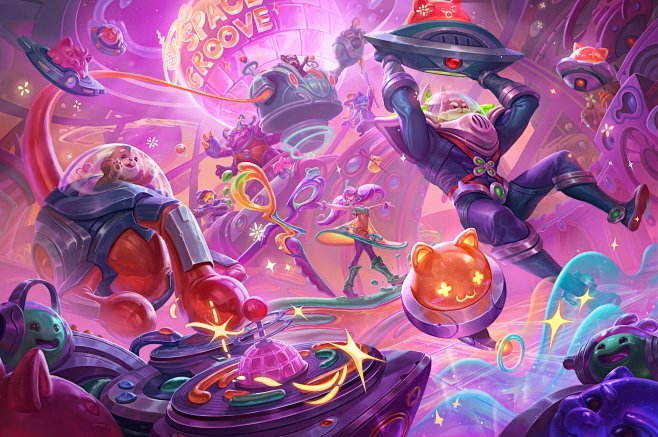 Space Groove 2023 Promo Art - League of Legends: Wild Rift