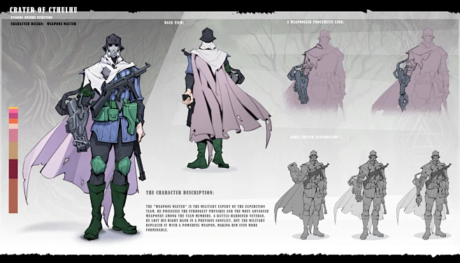 Character Design : weapons master-花瓣网