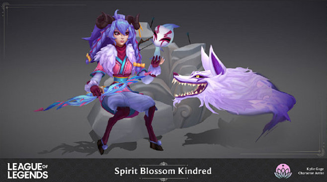 Spirit Blossom Kindred 建模师Kylie Gage 灵魂莲华 千珏#英雄联盟#
