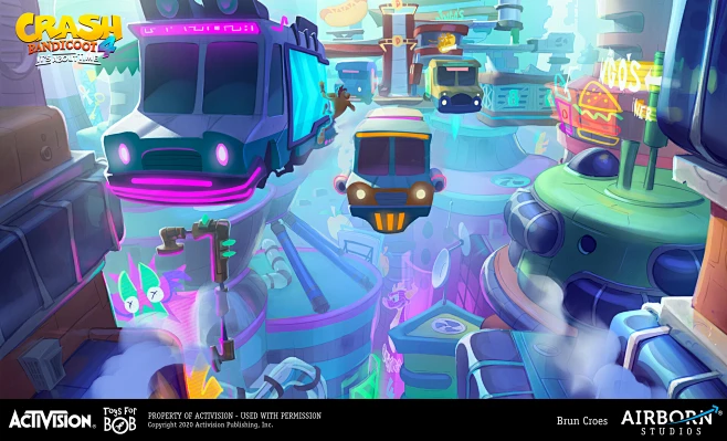 {游戏系列} 美国 Crash 4（场景，角色，UI）-花瓣网