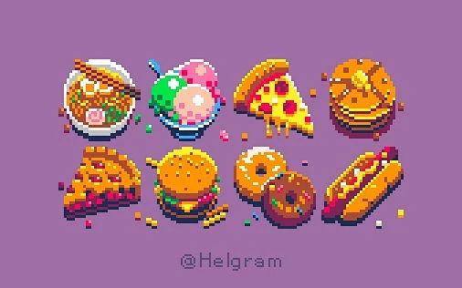 FoodPixel Artist: Helgram Source: twitter.com/Helgram-花瓣网