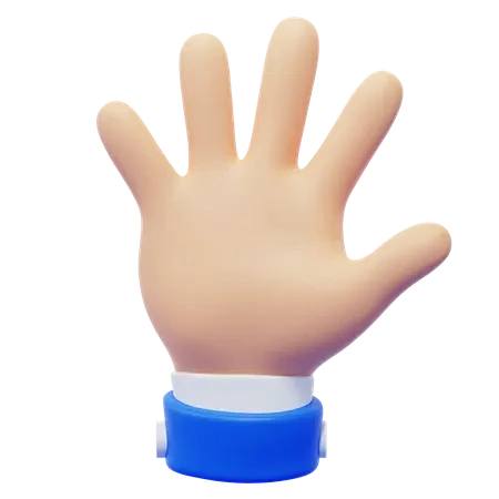Five Finger Hand Gesture 3D Icon