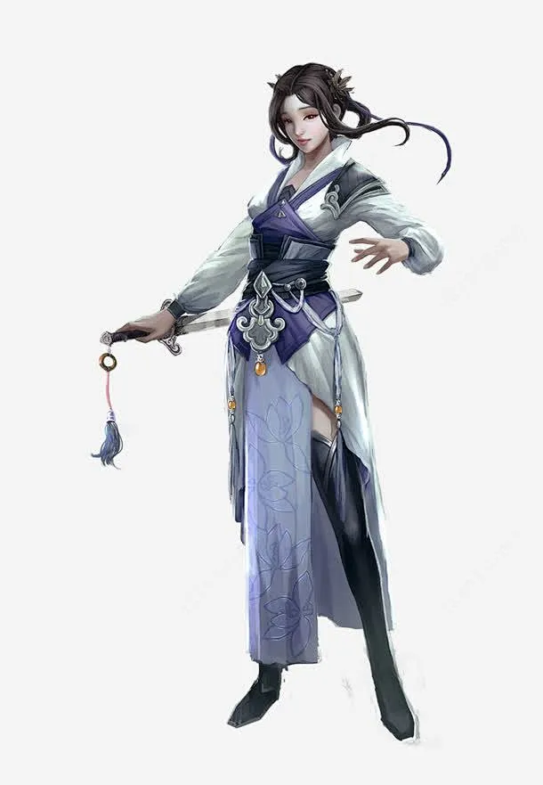 女侠紫衣古风手绘png免抠素材_新图网 https://ixintu.com 女侠 古风-花瓣网