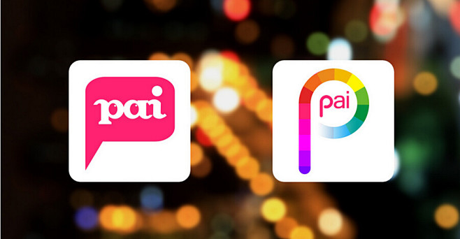 以字母“pai”为原型的扁平字母icon设计