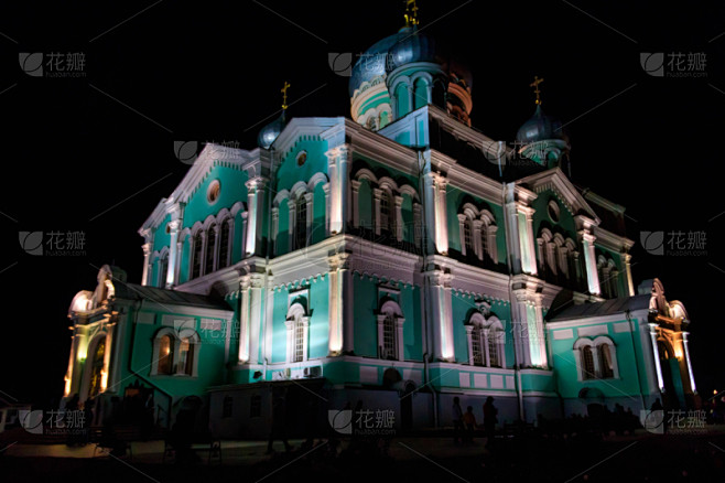 六翼天使,夜晚,修道院,俄罗斯,三位一体,灵性,旅途,东正教,著名景点