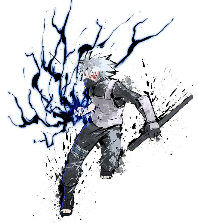 水墨风-火影忍者-原创2D角色-微元素 - Element3ds.com!-花瓣网