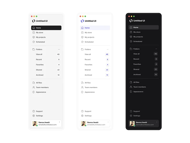 Sidebar navigation UI design-花瓣网