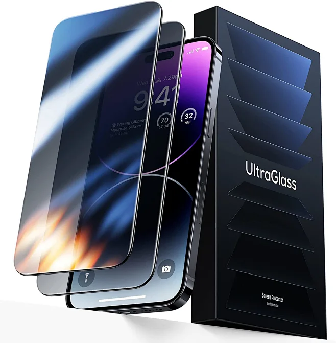 Amazon.com: UltraGlass 25° Privacy [2023 NEW] for iPhone 14 Pro Max ...