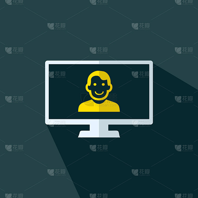 Computer sign icon - Flat laptop icon