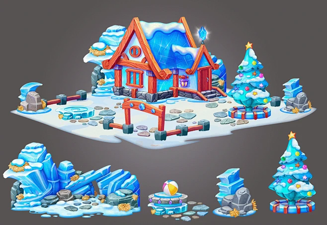 Game Art game objects design Digital Art game decor casual art casual ...