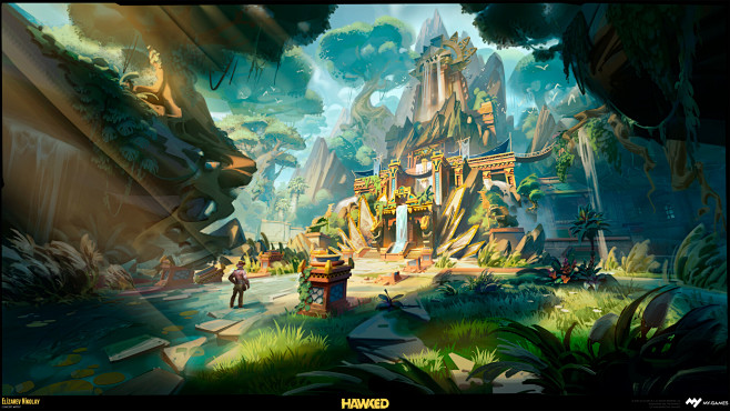 Hawked: Environment and building concept art