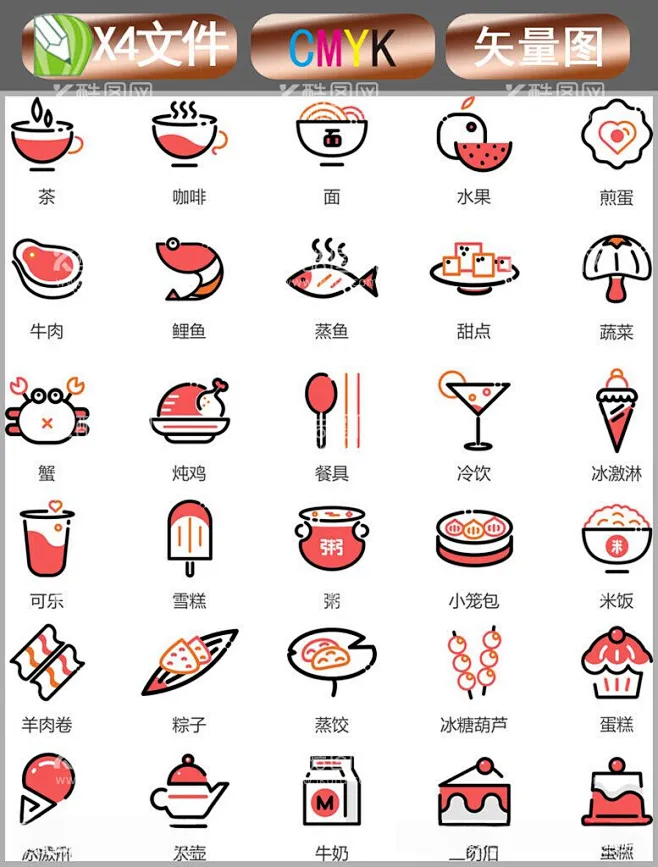 餐饮图标 - 源文件下载【酷图网】餐饮icon,美食icon,icon图标设计,美食APP图标,食物icon,饮品icon,食品icon,饮料 ...