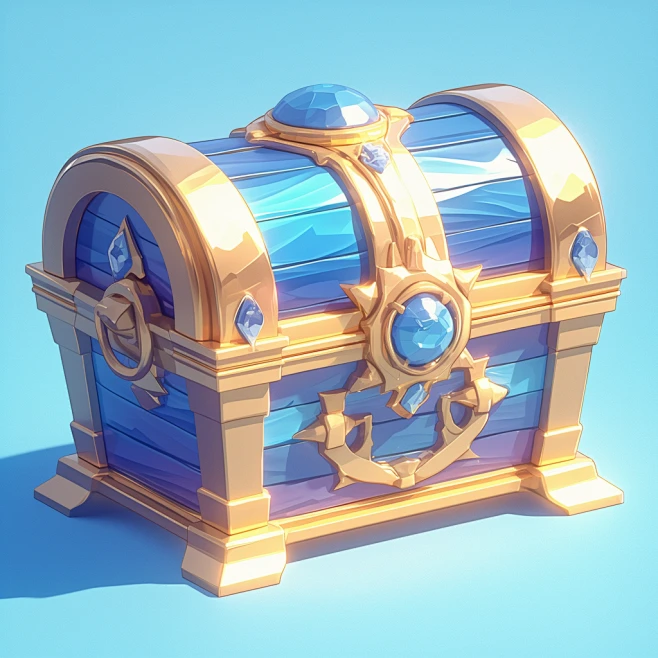 meishudada3_Game_ICONS_treasure_chests_silver_metal_decorations ...