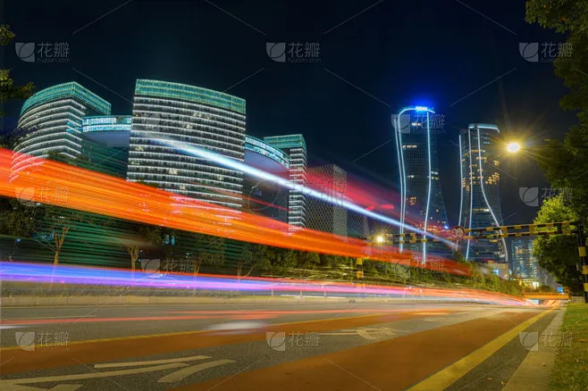 夜晚 迅速 杭州 图像特效 在活动中 汽车 曙暮光 交通 黄昏 公路素材 花瓣网