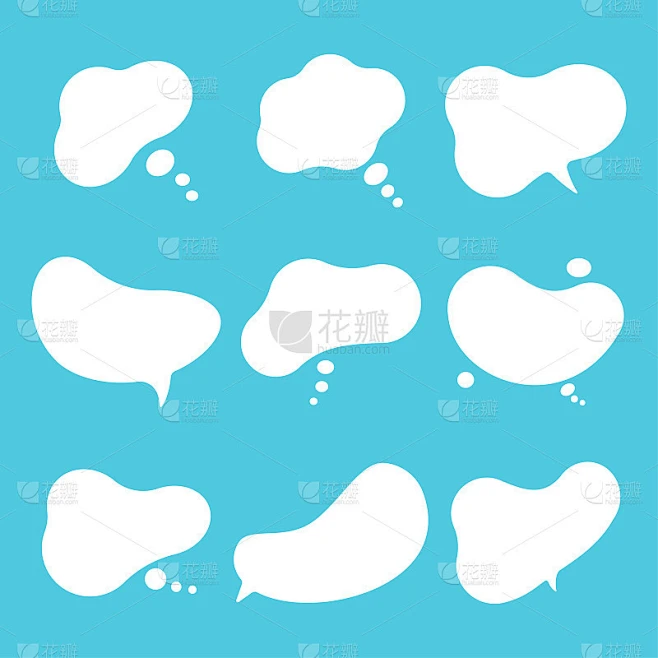 Speech bubble vector cartoon comics dialogue cloud素材-花瓣网