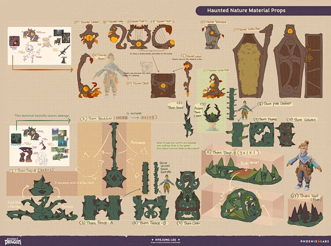 Project Dragon - Spooky Forest + Monster Material Prop Exploration-花瓣网