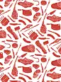 Butcher : Series of patterns based on butchery.-花瓣网