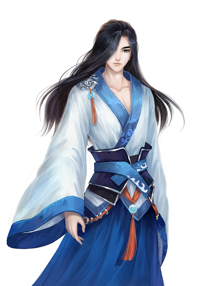中国风男性角色原画中国风写实角色原画来自cgbook.cn (1747)-花瓣网