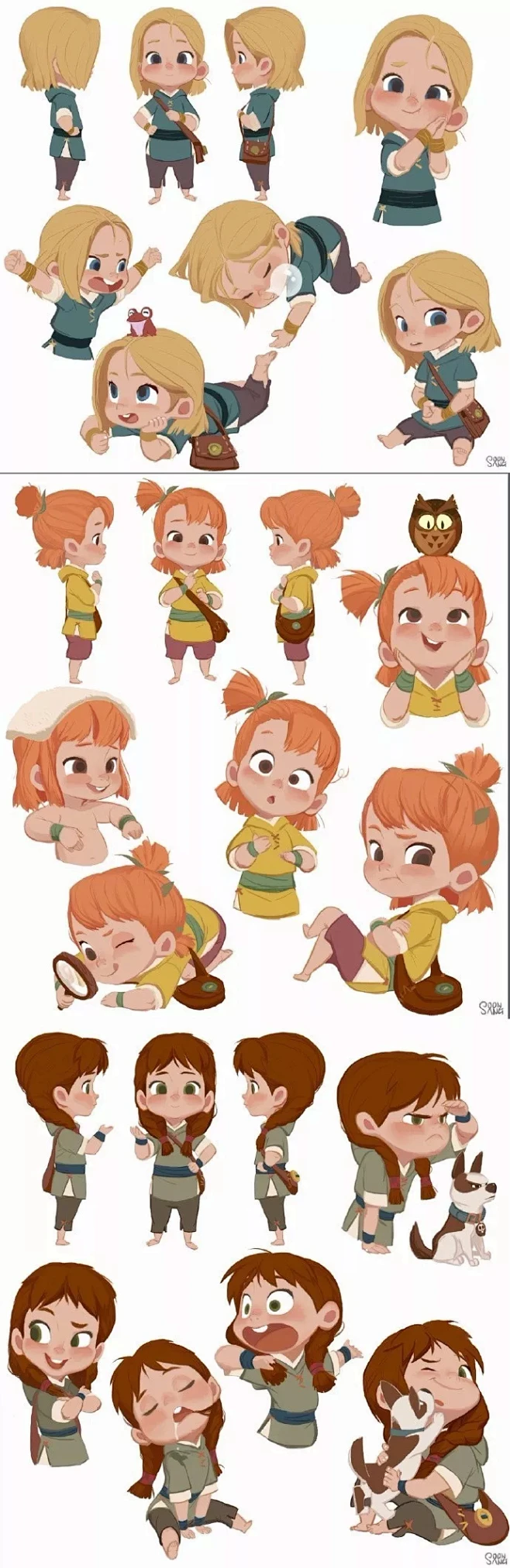 【绘画参考】Hong SoonSang 的角色设定图（人物设计必学）-花瓣网