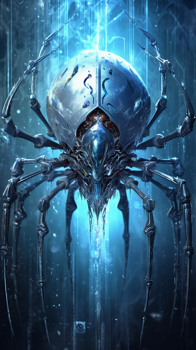 caibo2023_An_image_of_a_spider_with_blue_ice_spilling_out_in_th ...