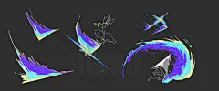 Three Slashes 2D VFX Animation-花瓣网