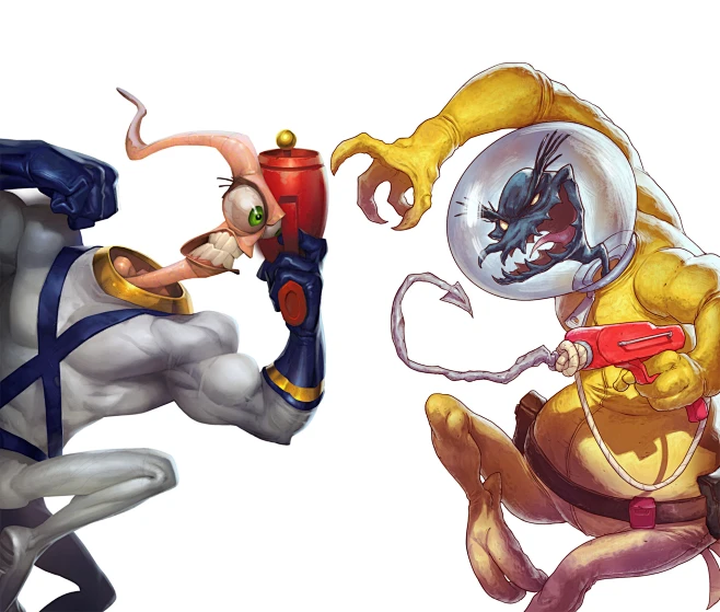 Earthworm Jim, Arthur Gimaldinov : Collabfight with my buddy Julian del ...