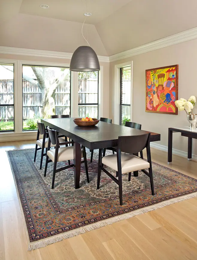 Enclosed dining room - transitional light wood floor enclosed dining ...
