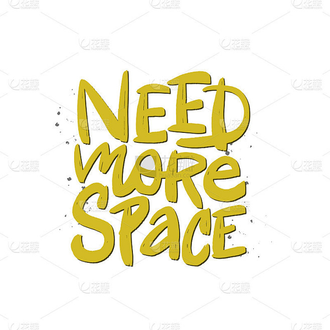 Need more space vector brush lettering. Hand drawn