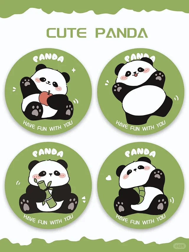 熊猫插画 - 小红书搜索-花瓣网