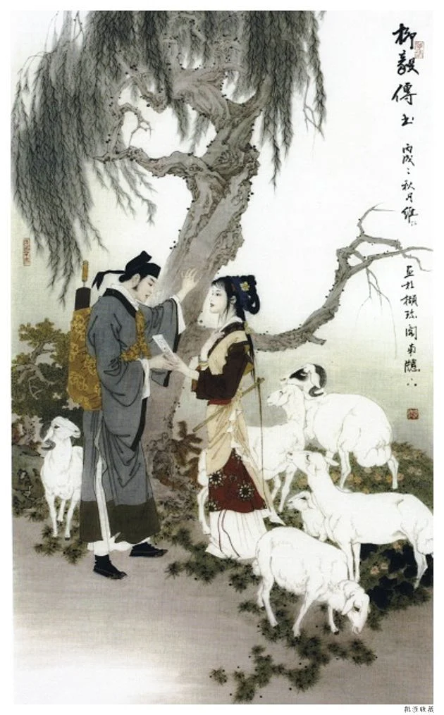 项维仁 工笔人物画欣赏-花瓣网