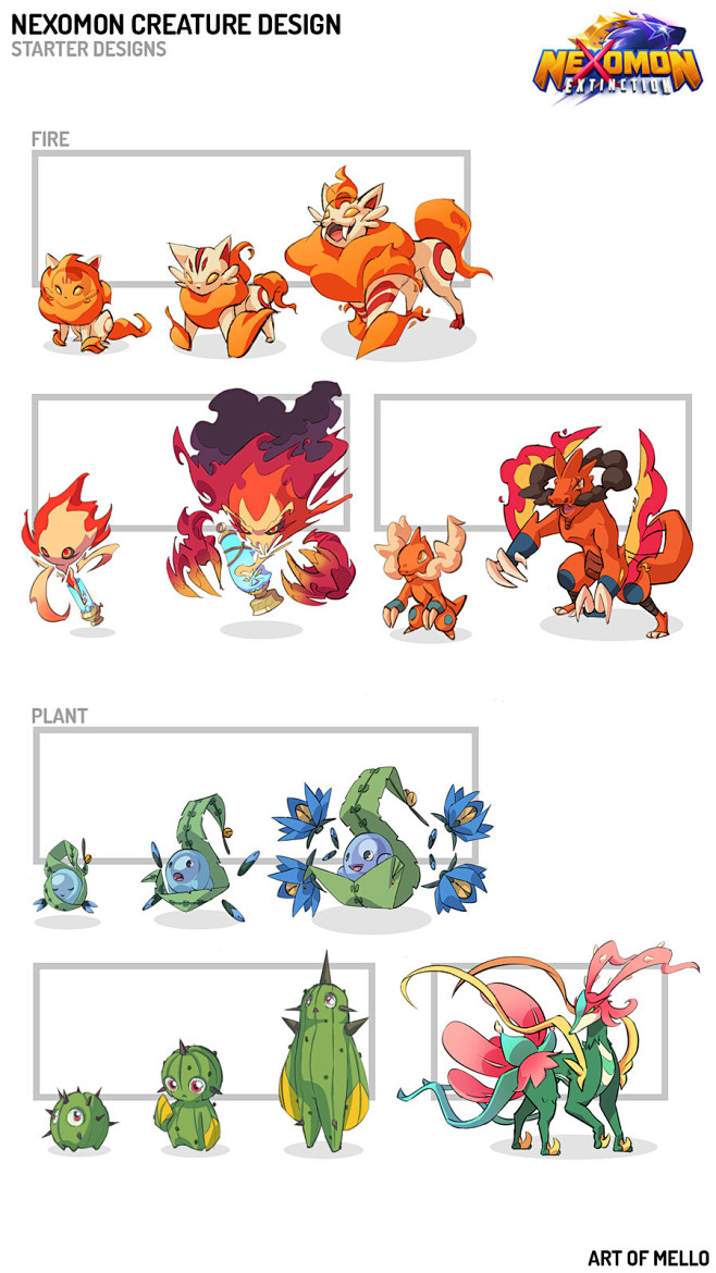 Nexomon Creature Designs-花瓣网